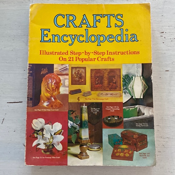 Vintage | Other | 972 Crafts Encyclopedia Illustrated Step By Step ...